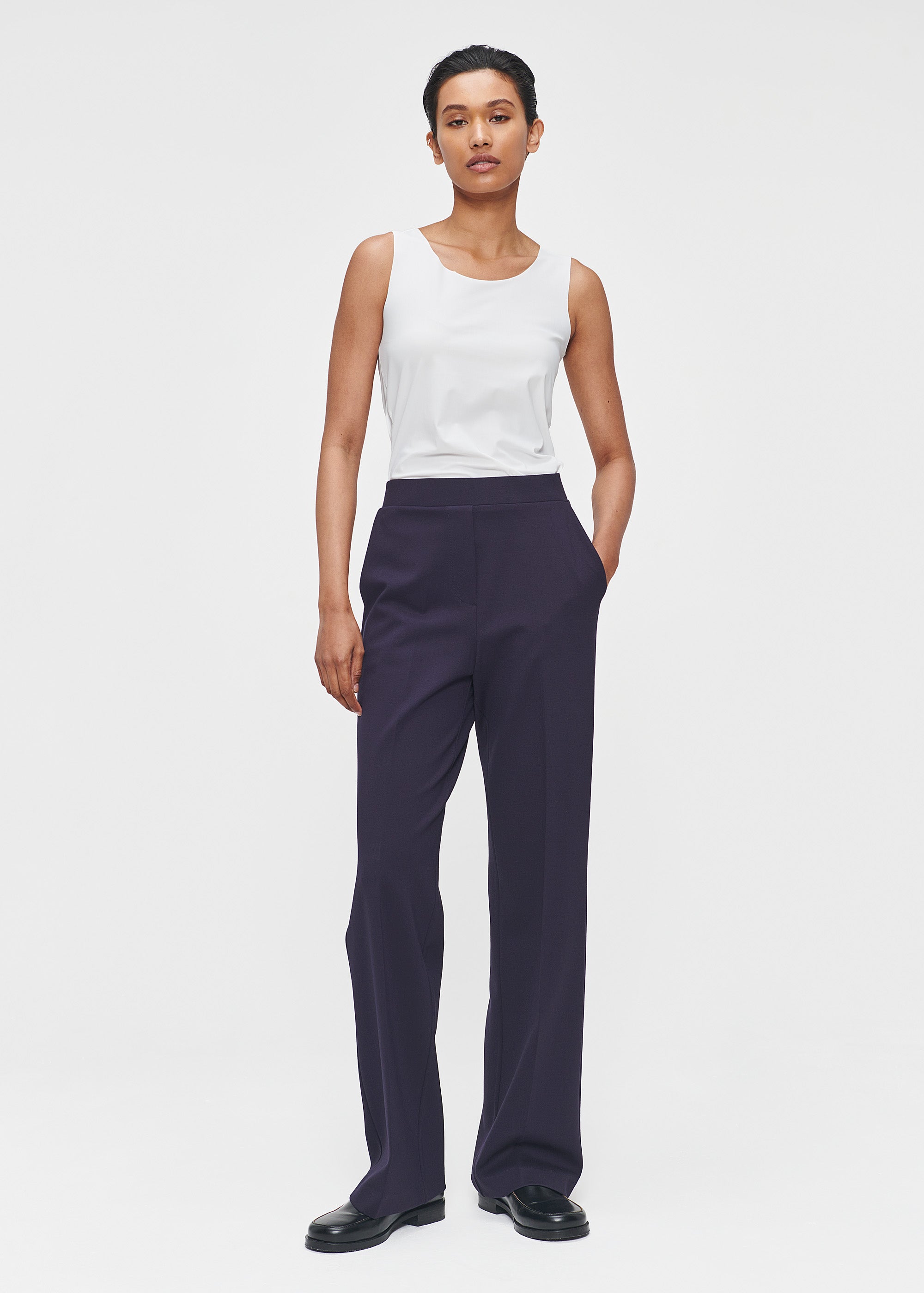 VISCOSE STRETCH RELAXED PANTS