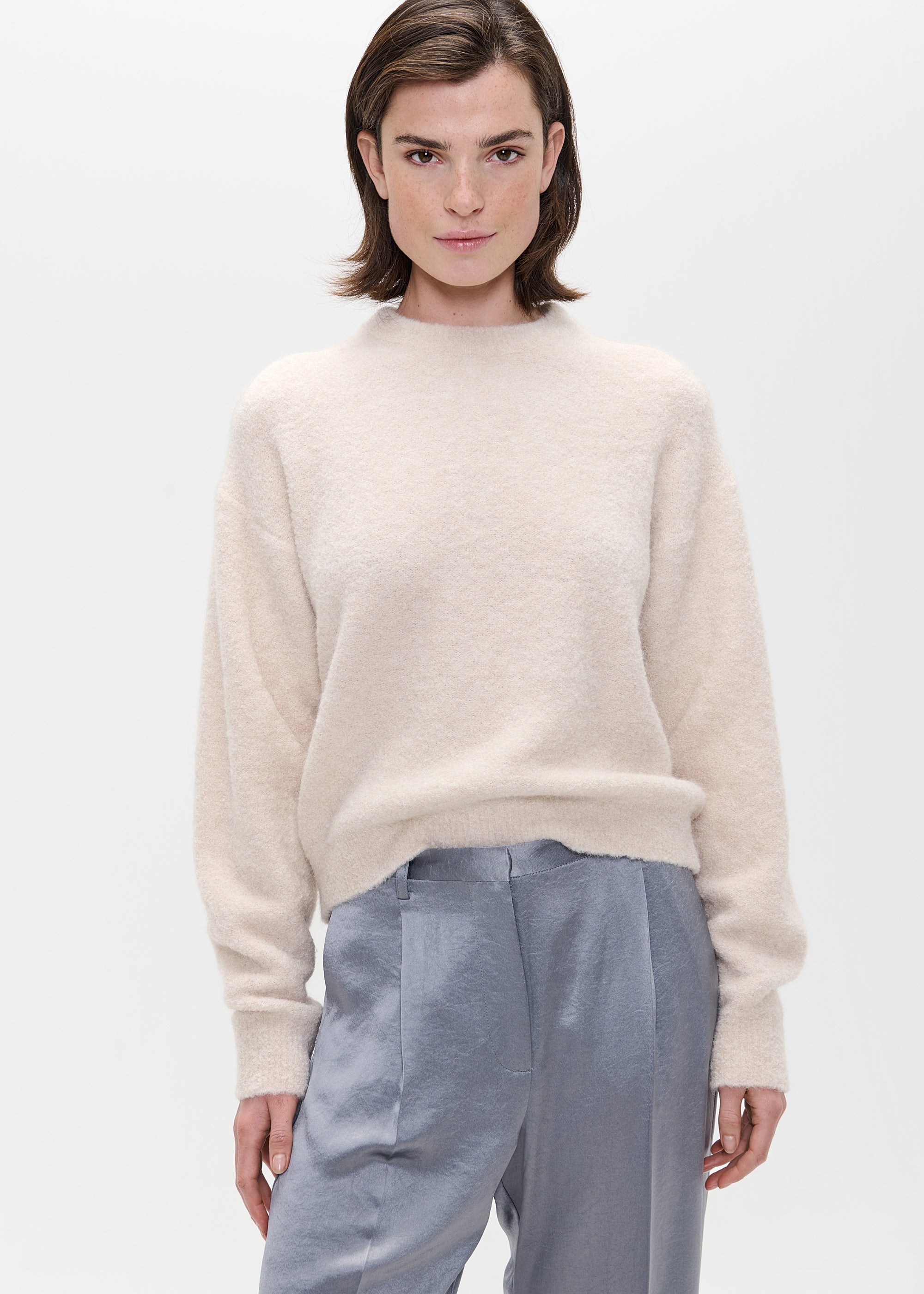 CREW NECK WOOL BOUCLÉ PULLOVER
